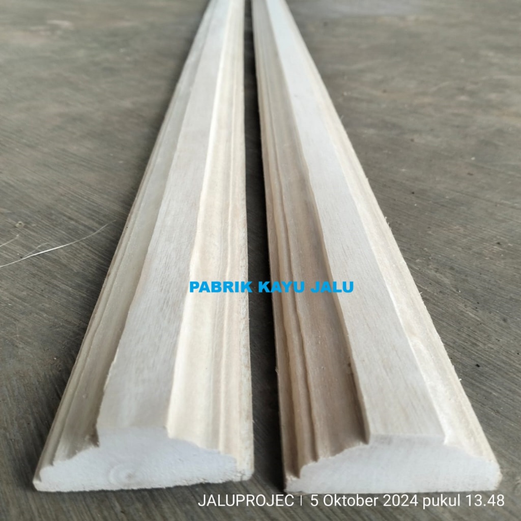 Jual List Profil Kayu Wall Moulding Wall Panel Kayu Tebel 2 cm Lebar 5 ...