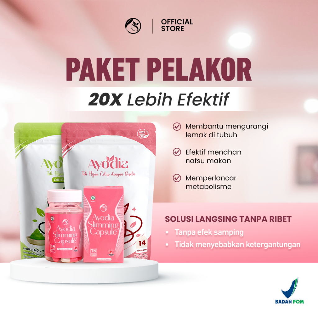 Jual Paket Pelakor Ayodia SlimTea Plus Ayodia Capsule | Shopee Indonesia