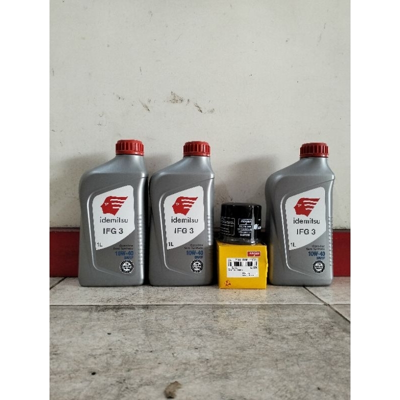 Jual Paket Oli Mesin Mobil Idemitsu 10W40 3 L + Filter Oli Karimun ...
