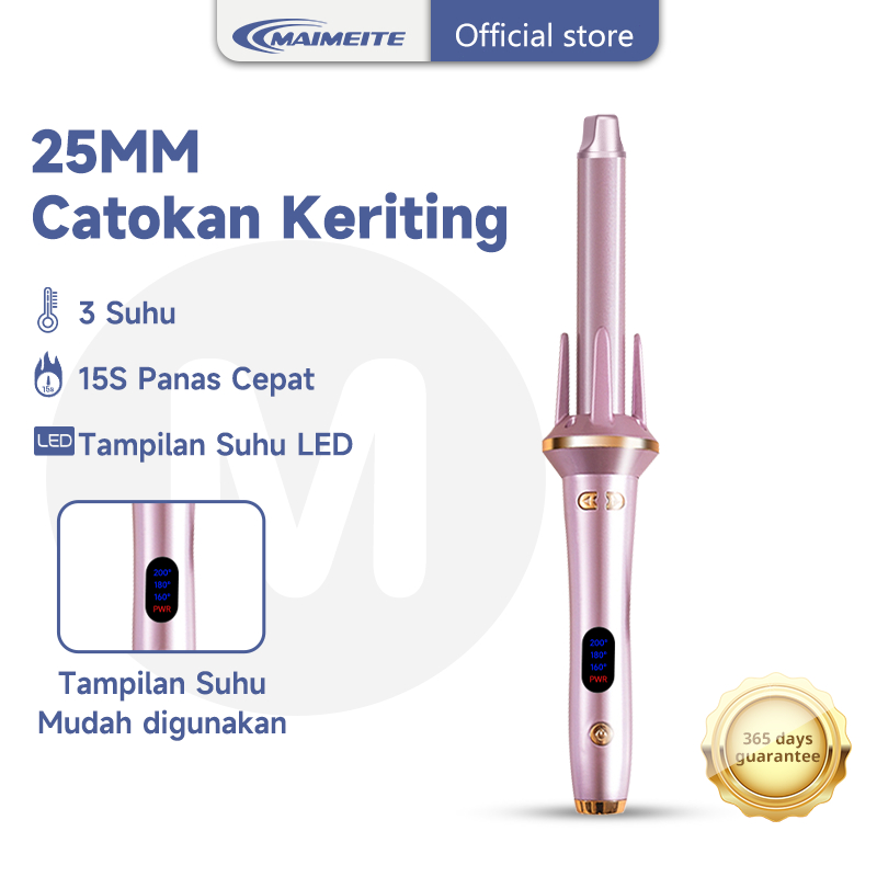 Jual MAIMEITE Catokan Keriting Otomatis 25MM Curly Hair Styler New Desain Layar 160-200 Suhu ...