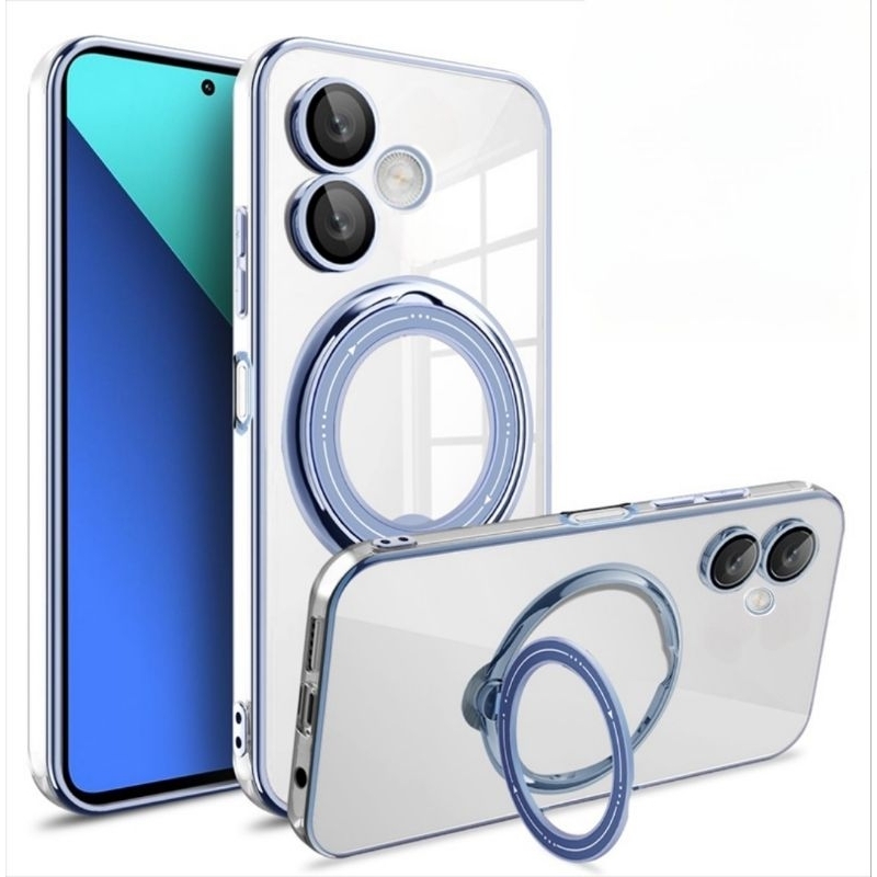 Jual Magsafe Case Magnetik Kick Stand 360 Ring Silicone SoftCase For ...