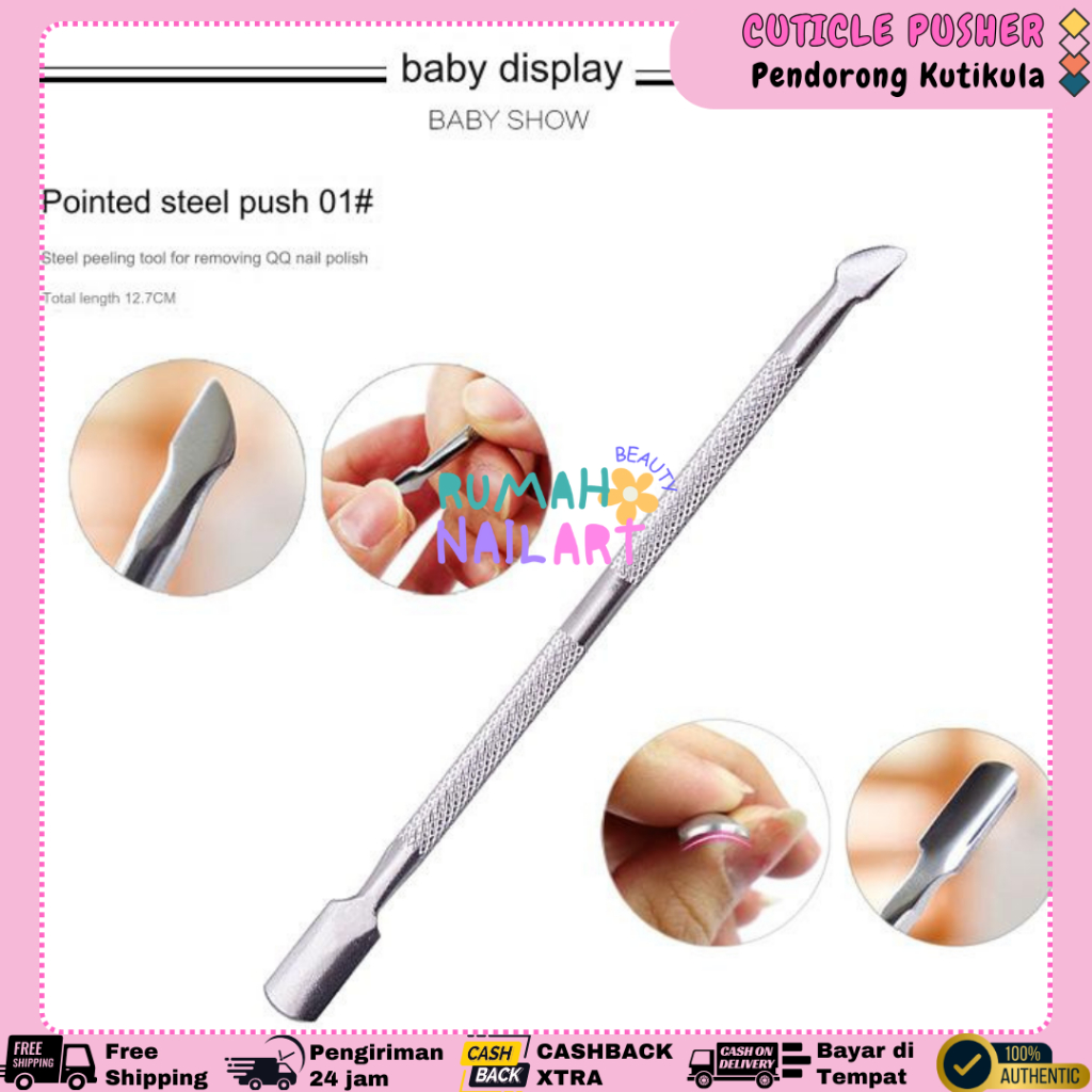 Jual NAIL CUTICLE PUSHER Pendorong Kutikula Nail Art Alat Manicure Pedicure / Kutikula Pusher ...