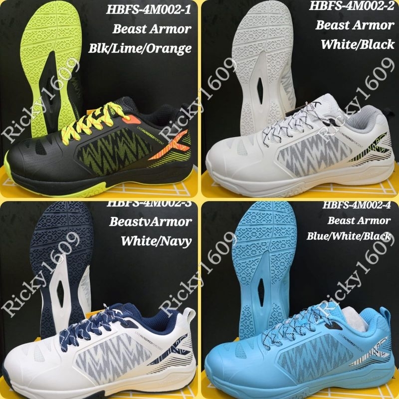 Jual SEPATU BADMINTON HUNDRED BEAST ARMOUR (X-CUSHION - ACTIVE GRIP ...