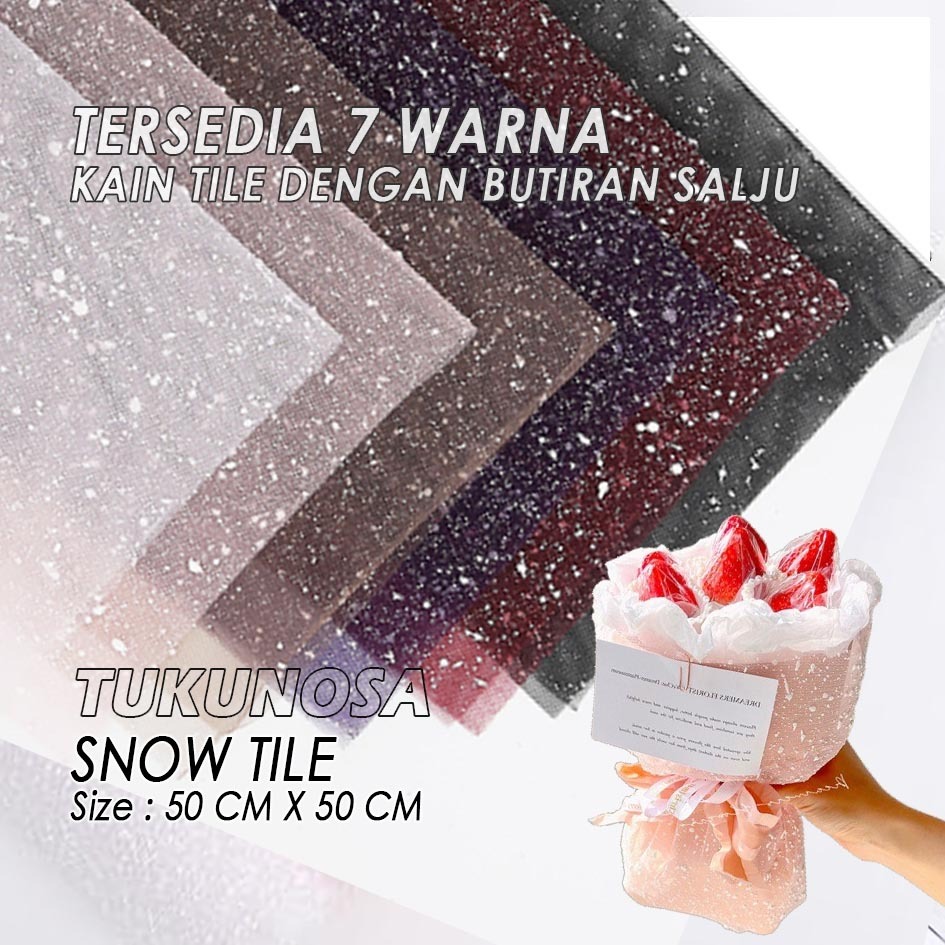 Jual FLOWER WRAPPING MESH SNOW TILE - JARING SALJU JALA SALJU TULLE ...