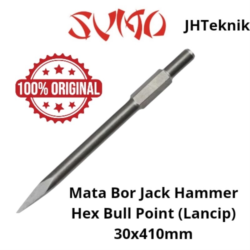 Jual JHTeknik Mata Bor Jack Hammer Hex Bull Point(Lancip) 30x410mm SUMO ...