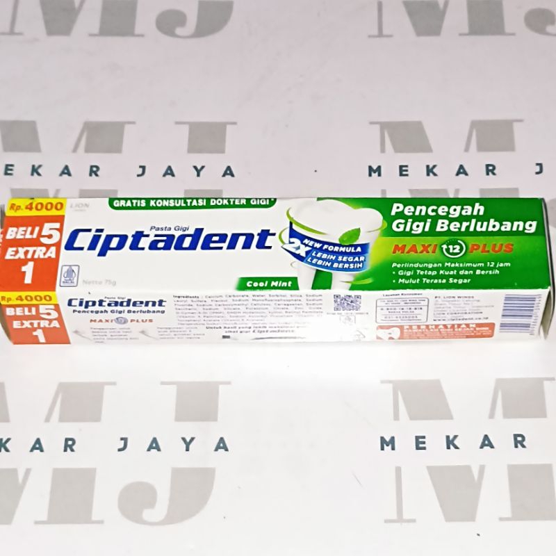 Jual Ciptadent Cool Mint Pasta Gigi 75gr | Shopee Indonesia
