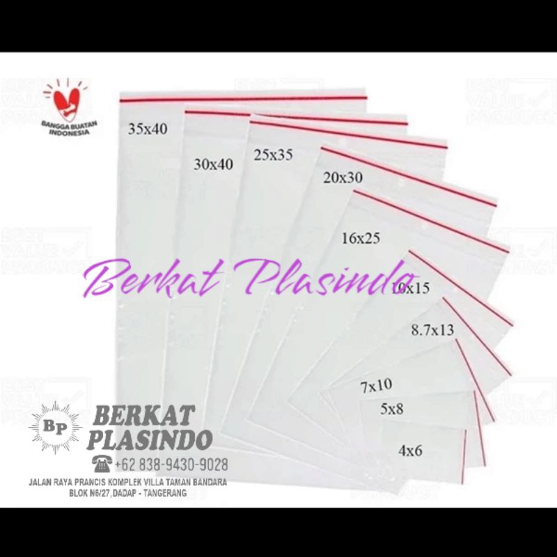 Jual PLASTIK KLIP ZIP IN UKURAN LENGKAP | Shopee Indonesia