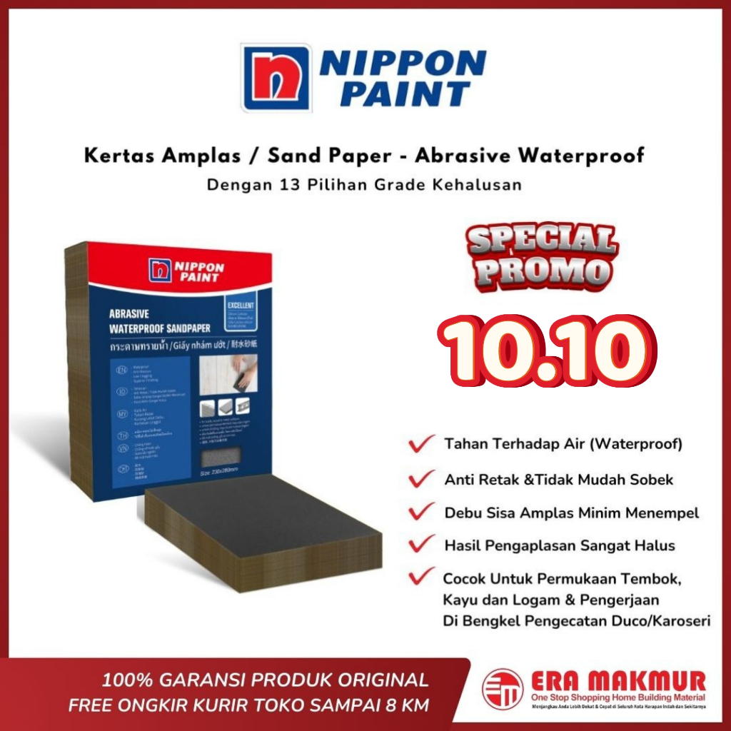 Jual NIPPON PAINT – Kertas Amplas / Sand Paper - Abrasive Waterproof ...