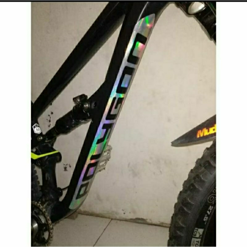 Jual stiker decal downtube bagian bawah sepeda MTB bahan hologram ...