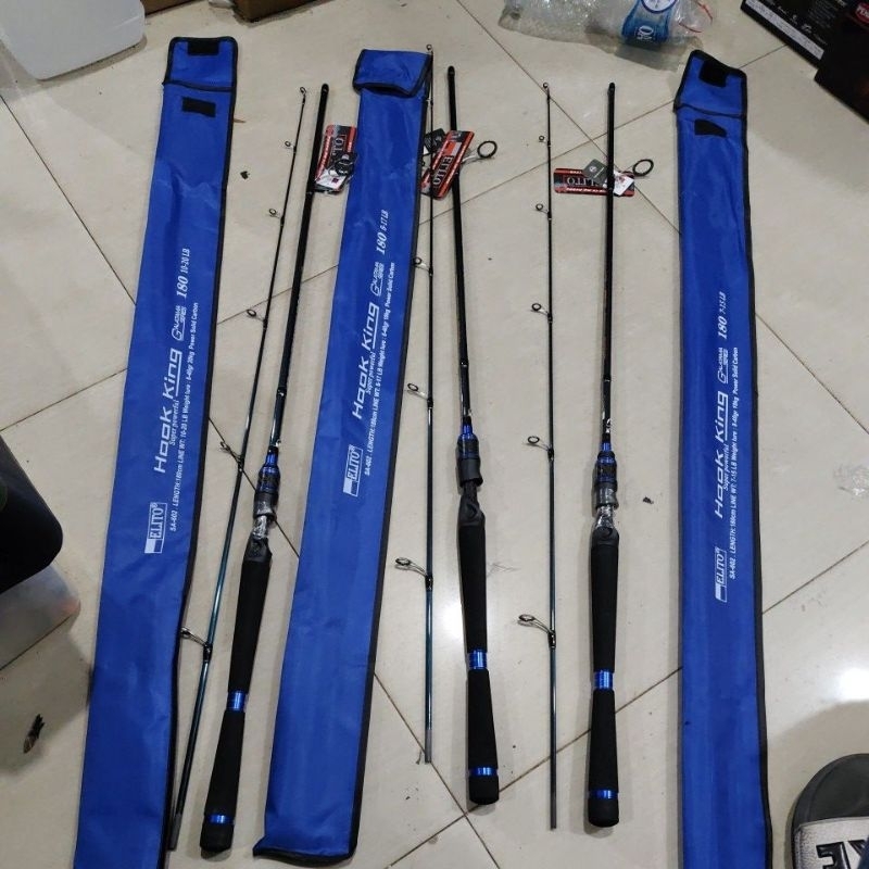 Jual joran pancing elito hook king 180 solid carbon full ring fuji ...
