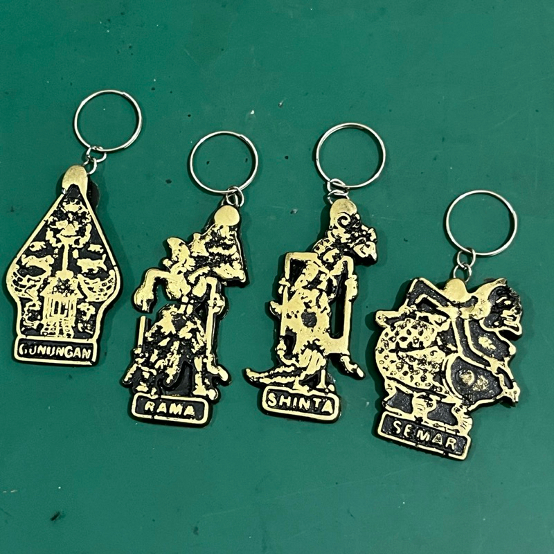 Jual Gantungan kunci resin wayang rama shinta semar gunungan Souvenir oleh oleh khas jogja ...
