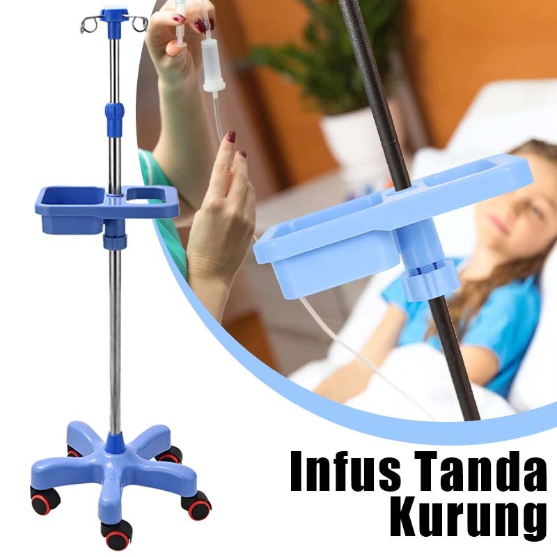 Jual Tiang Infus Roda Stainless Standar Infus Ketinggiannya Dengan ...