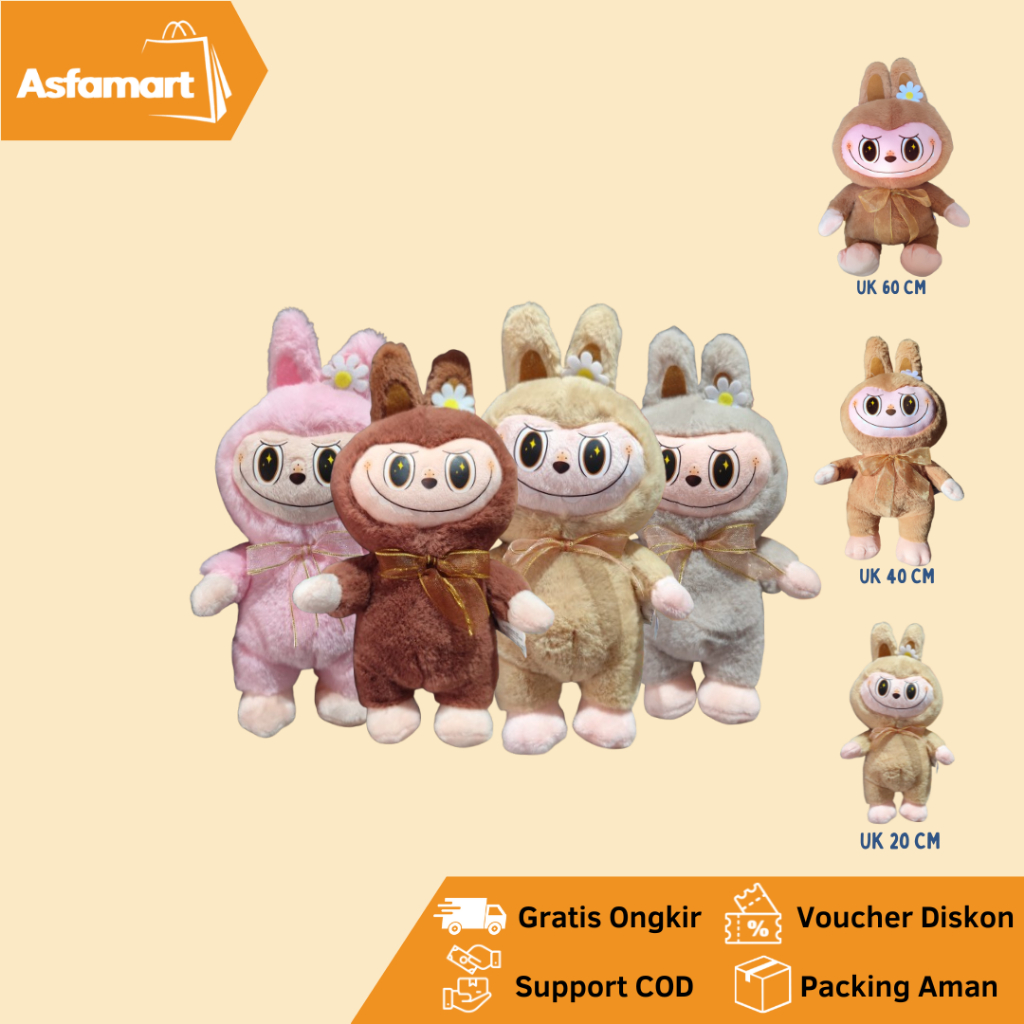 Jual Boneka Labubu Ukuran 20, 40, 60 cm The Monster Exciting Macaron ...