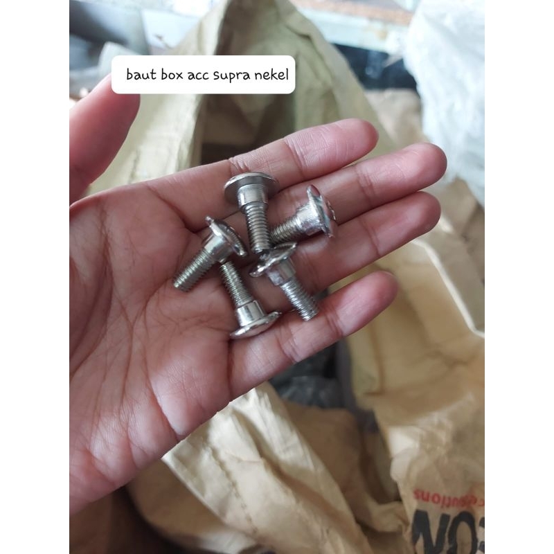 Jual BAUT BOX ACCU SUPRA NEKEL ISI 10PC | Shopee Indonesia