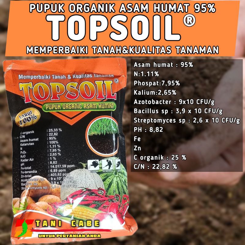 Jual PUPUK TOPSOIL-ASAM HUMAT +BAKTERI BAIK-500GRM | Shopee Indonesia
