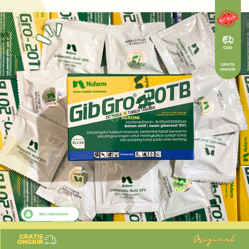 Jual 1 TABLET GIBGRO 20TB Gibro ZAT PENGATUR TUMBUH TANAMAN 1 tablet ...