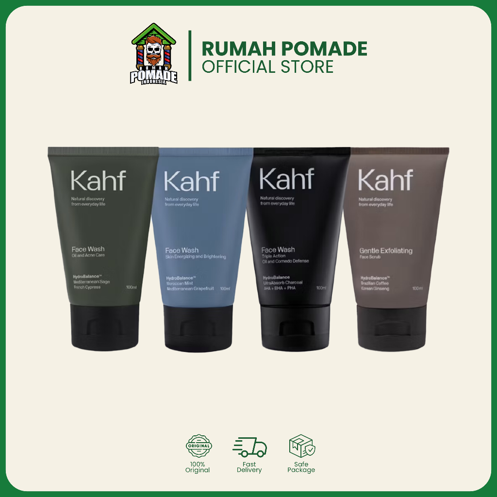 Jual Kahf Face Wash All Variant - Sabun Muka Kahf Hijau, Biru, Coklat ...