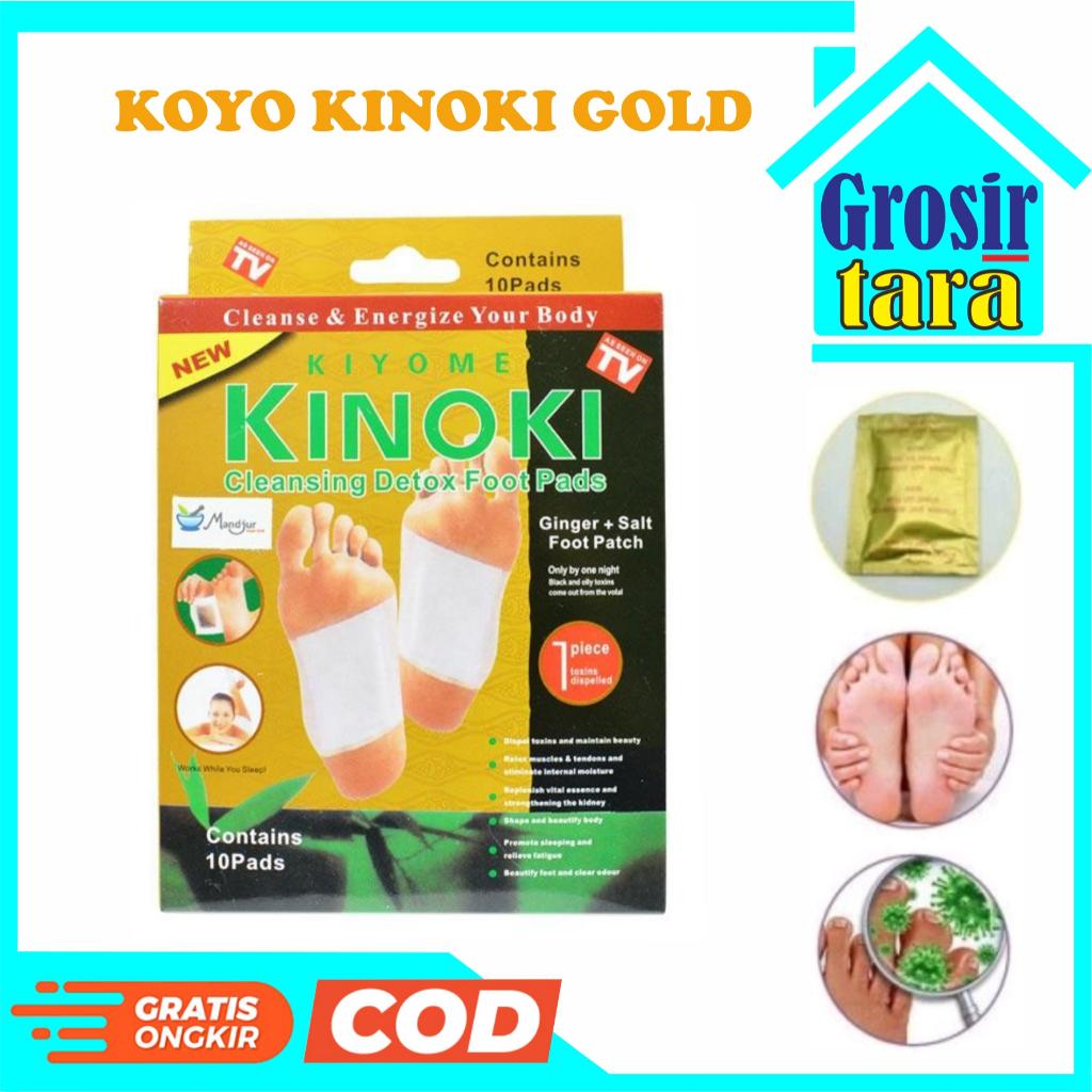 Jual KINOKI GOLD Koyo Herbal Kaki Detox Original ( 1 Box Isi 10 Pad ) Koyo Kesehatan Detox ...