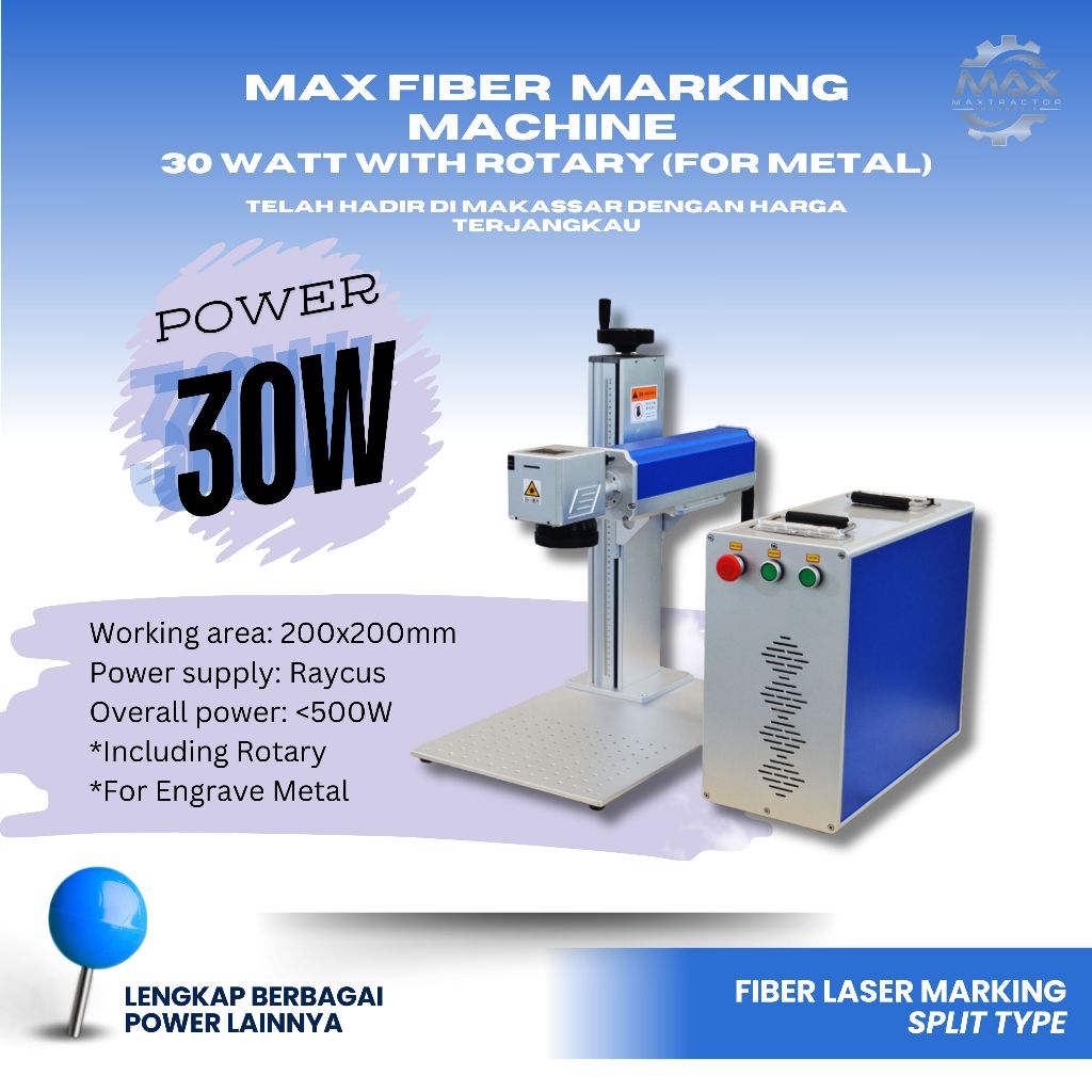 Jual Max Fiber Marking Machine 30W/Raycus For Metal (Split Type) | Mesin Laser Fiber Marking ...