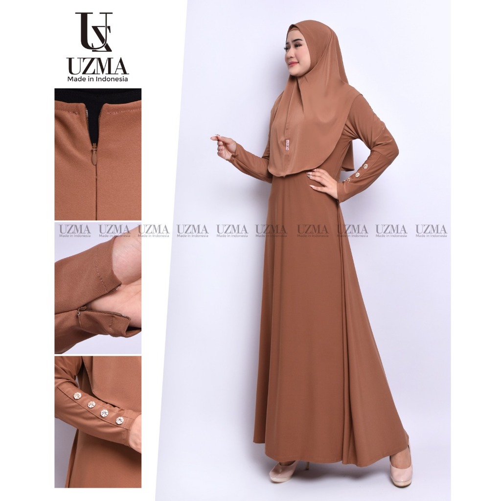 Jual Azuma Gamis - Azuma Abaya Set (Gamis Umroh Haji Abaya Set Kerudung) | Shopee Indonesia
