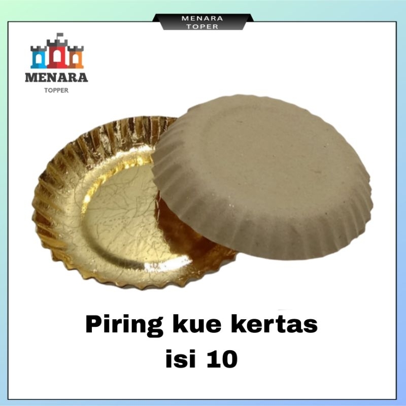 Jual piring kue mas ekonomis kertas kue cake tart ulang tahun (ISI 10 PCS) | Shopee Indonesia