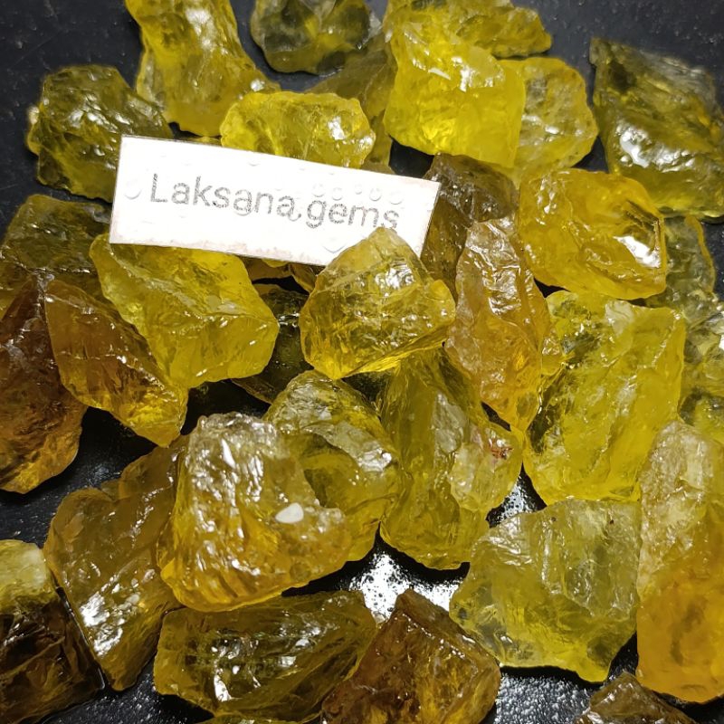 Jual Batu Citrin Super Kuning Nyala / Natural Bahan Citrin High Quality ...