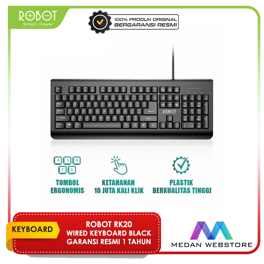 Jual ROBOT RK20 Keyboard Ultra Thin Keyboard Portable Mini Keyboard ...