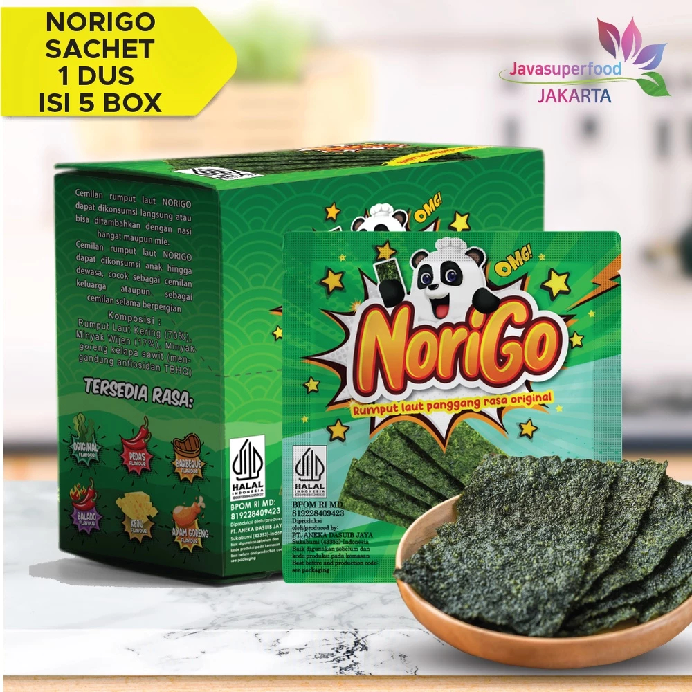 Jual Norigo Rumput Laut Original 1 Box ( isi 12 pcs ) | Shopee Indonesia