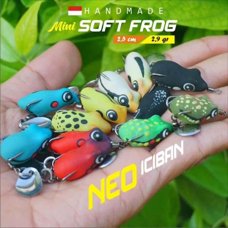 Jual MINI SOFT FROG handmade ICIBAN Ukuran 2,5 cm Berat 2,9 gram untuk ...