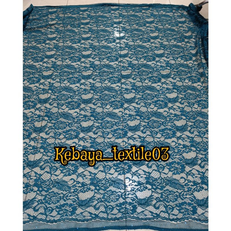 Jual Kain Brokat Lace Cornelly Gliter Premium/Bahan kebaya Harga per 0 ...