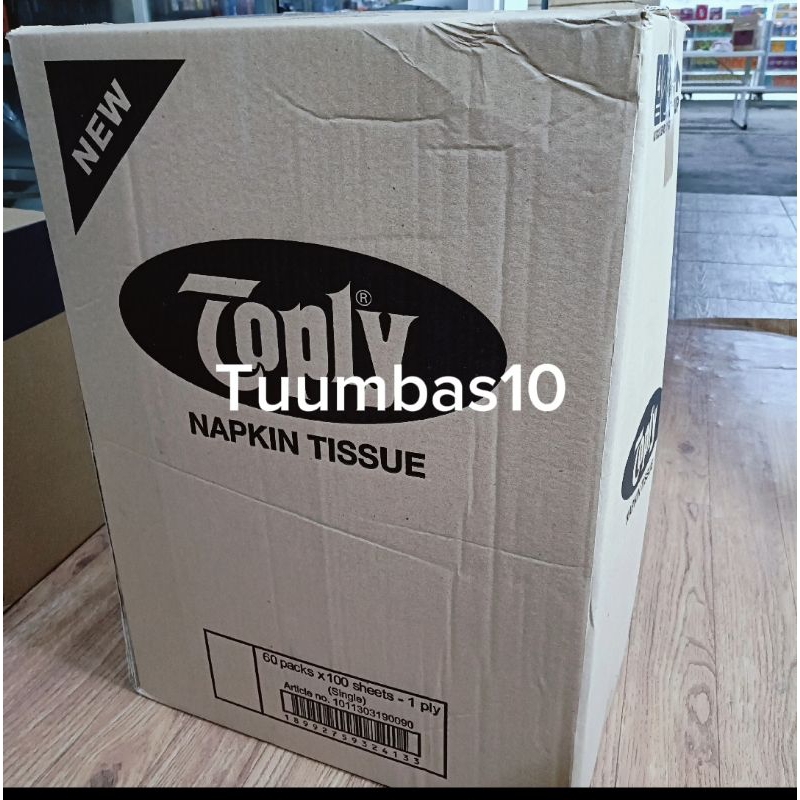 Jual Tisu Napkin Toply Utuh 1ply 50 Sheets (1Dus isi 60 pcs) | Shopee ...