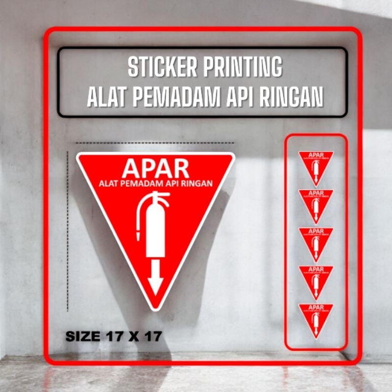 Jual Sticker Stiker Printing APAR #AlatPemadamApiRingan isi 5pcs ...