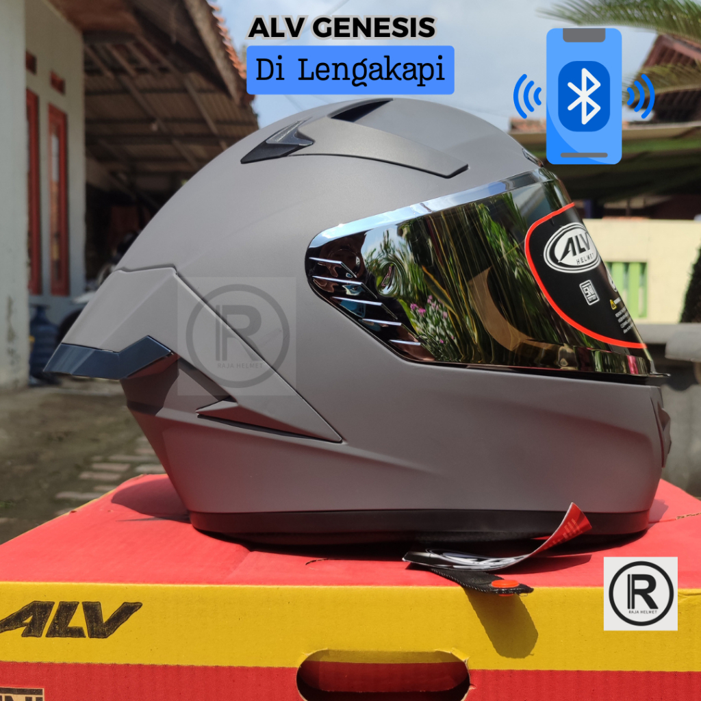 Jual HELM ALV FULL FACE GENESIS SPEKER BLUTUT 100% ORI | Shopee Indonesia