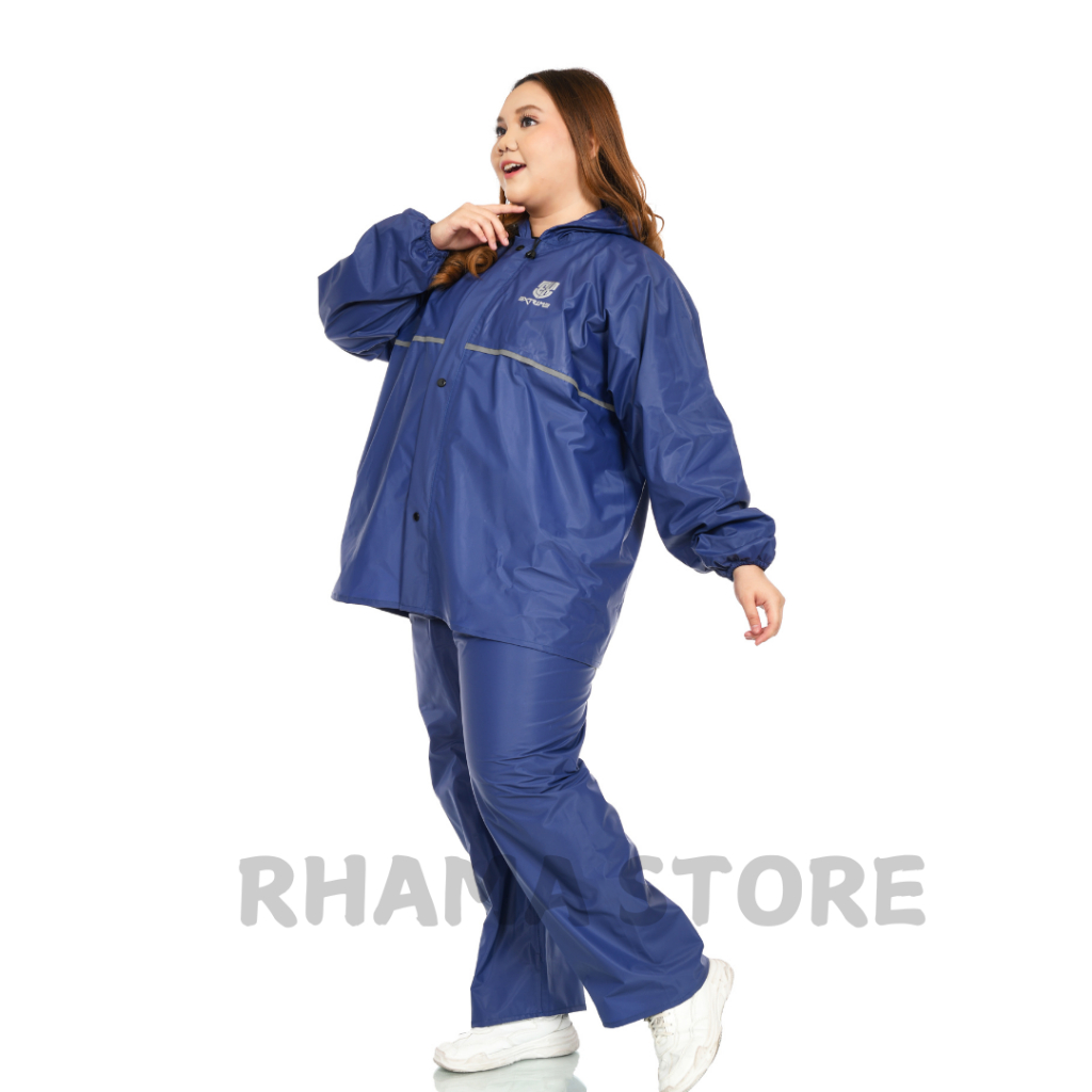 Jual JAS HUJAN JUMBO PRIA WANITA BIG SIZE XXXL XXXXL by EXTRIME Raincoat Mantol Hujan Full Seal ...