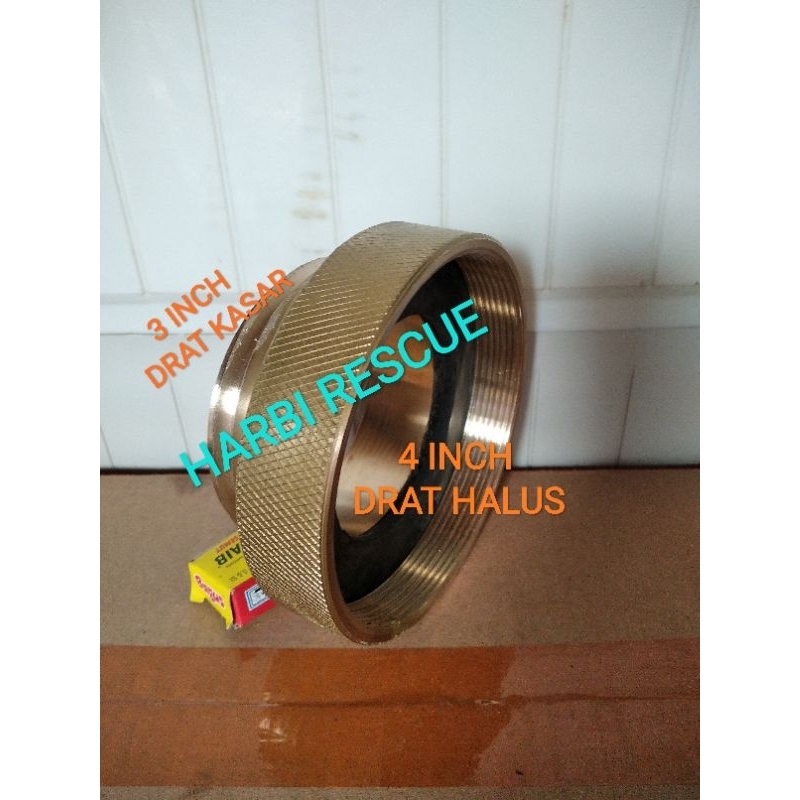 Jual Adaptor pompa 4 inch drat halus ke 3 inch drat kasar kuningan ...