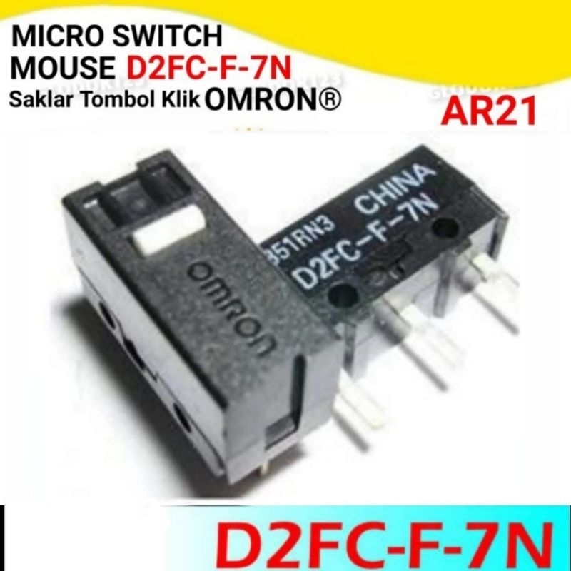 Jual Micro Switch Mouse Omron D2FC-F-7N AR21 Saklar Tombol Klik | Shopee Indonesia
