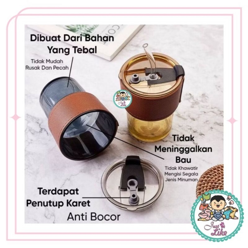 Jual JLIKE-Slub Glass Tumbler Kaca Gelas Kopi Vintage 400ml dengan ...