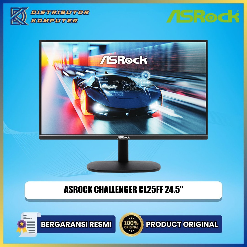 Jual ASROCK GAMING MONITOR CHALLENGER CL25FF 24.5" - IPS 100HZ 1MS MPRT ...