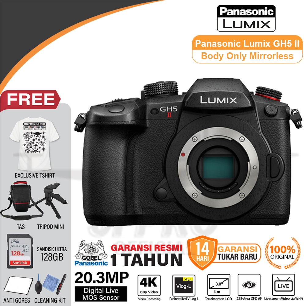 Jual Panasonic Lumix GH5 II Body DC-GH5 Mark 2 Mirrorless Camera Resmi | Shopee Indonesia
