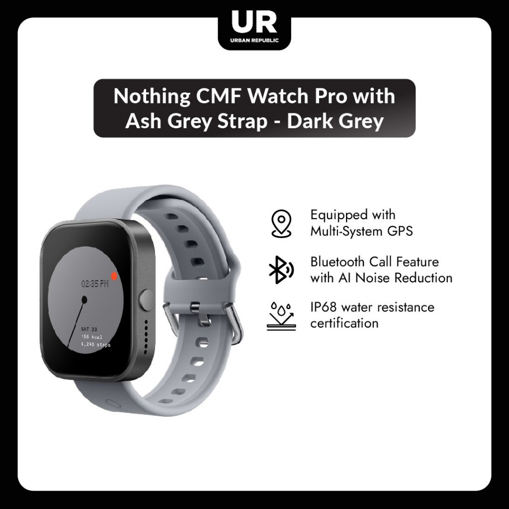 Jual Nothing CMF Watch Pro with Ash Grey Strap - Dark Grey | Shopee ...