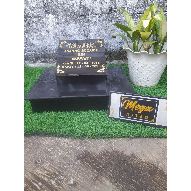 Jual BATU NISAN MOTIP BUNGA 20X20 JUMBO/NISAN MAKAM/ MAESAN GRANIT TILE ...