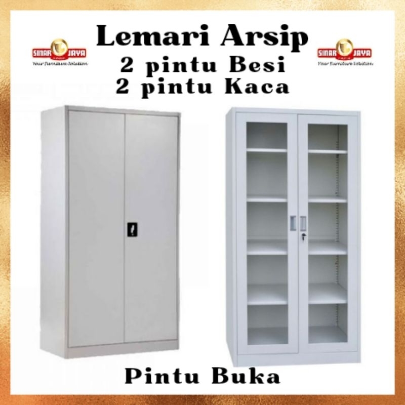 Jual Sinar Jaya - Lemari arsip 2p besi/Lemari arsip 2p kaca/Lemari ...