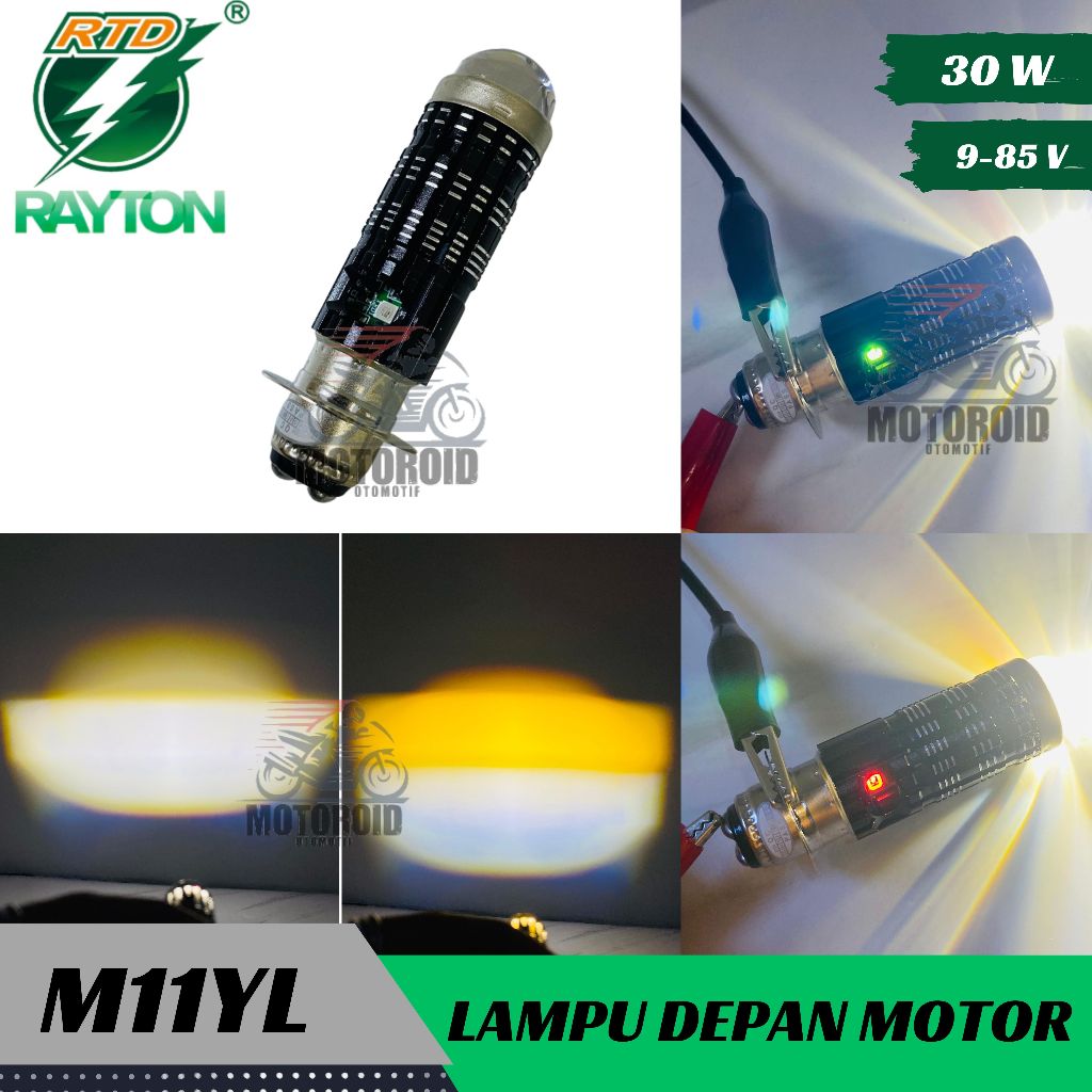 Jual Lampu Utama Depan H6 RTD Plus Senja RGB Jauh Dekat Putih Kuning ...