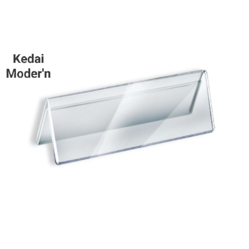 Jual akrilik name tag/akrilik meja panitia 8cm X 30 Cm isi 8pcs ...