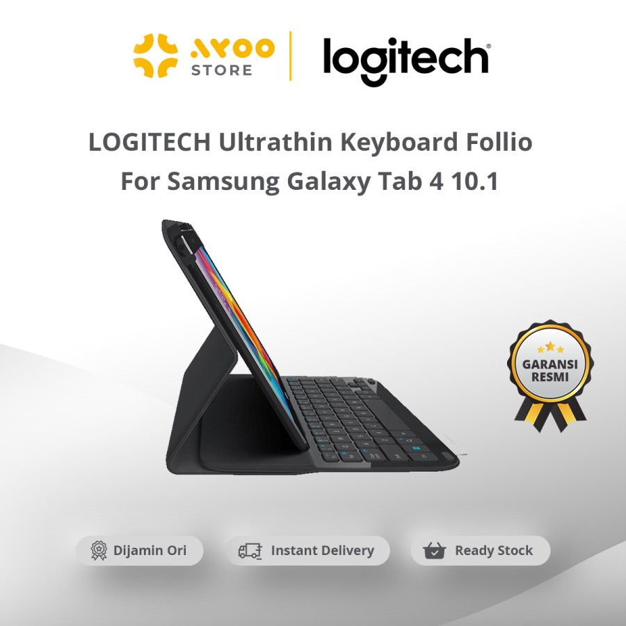 Jual LOGITECH Ultrathin Keyboard Follio For Samsung Galaxy Tab 4 10.1 ...