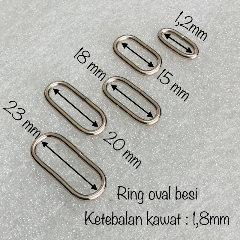 Jual Aksesoris ring oval tas per 144 pcs / ring kapsul besi | Shopee ...