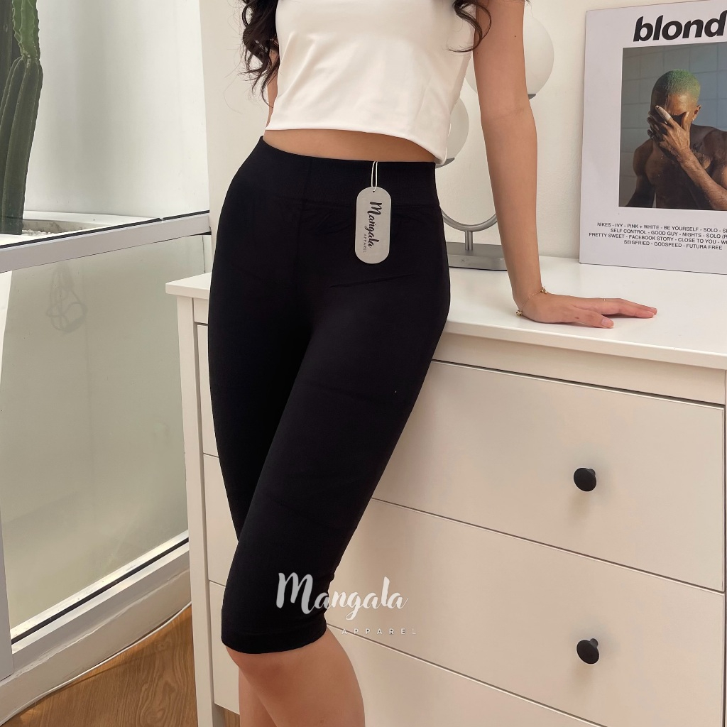 Jual Mangala Legging HW selutut Import - Legging 2per4 Spandex Tebal ...