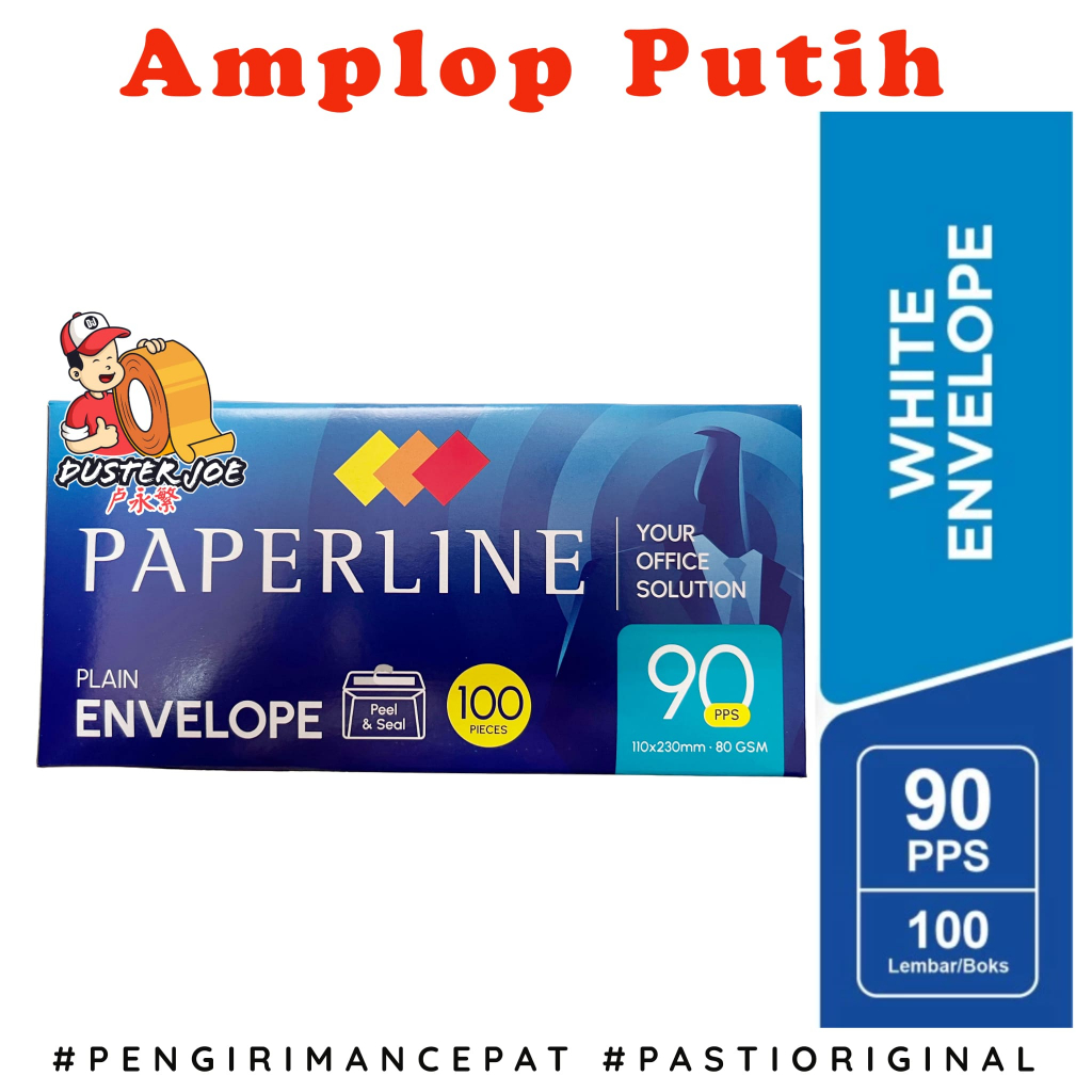 Jual Paperline Amplop Putih Polos 90 PPS PER 1 PACK | Shopee Indonesia