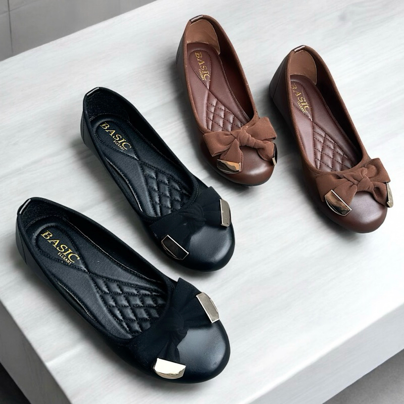 Jual Basic Elegant Sepatu Wanita Flatshoes Ballerina DF06 - Sepatu ...