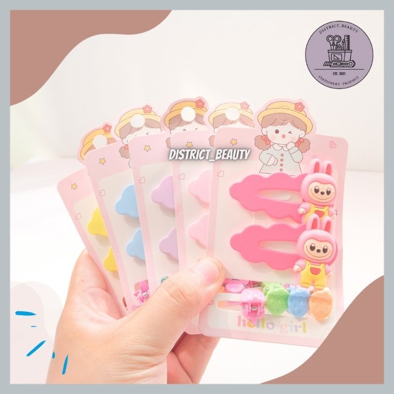 Jual JEPITAN RAMBUT ANAK MOTIF LABUBU SET JEPIT RAMBUT PIN RAMBUT ...